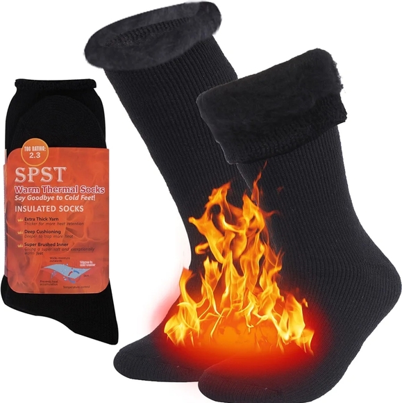 Underwear & Socks | Thermal Winter Extra Thick Insulated Fuzzy Heated ...